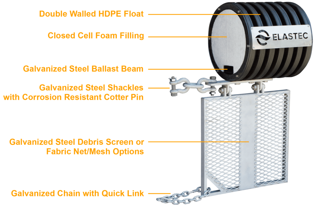 Brute Boom | Floating Log Booms for Debris & Litter | Elastec