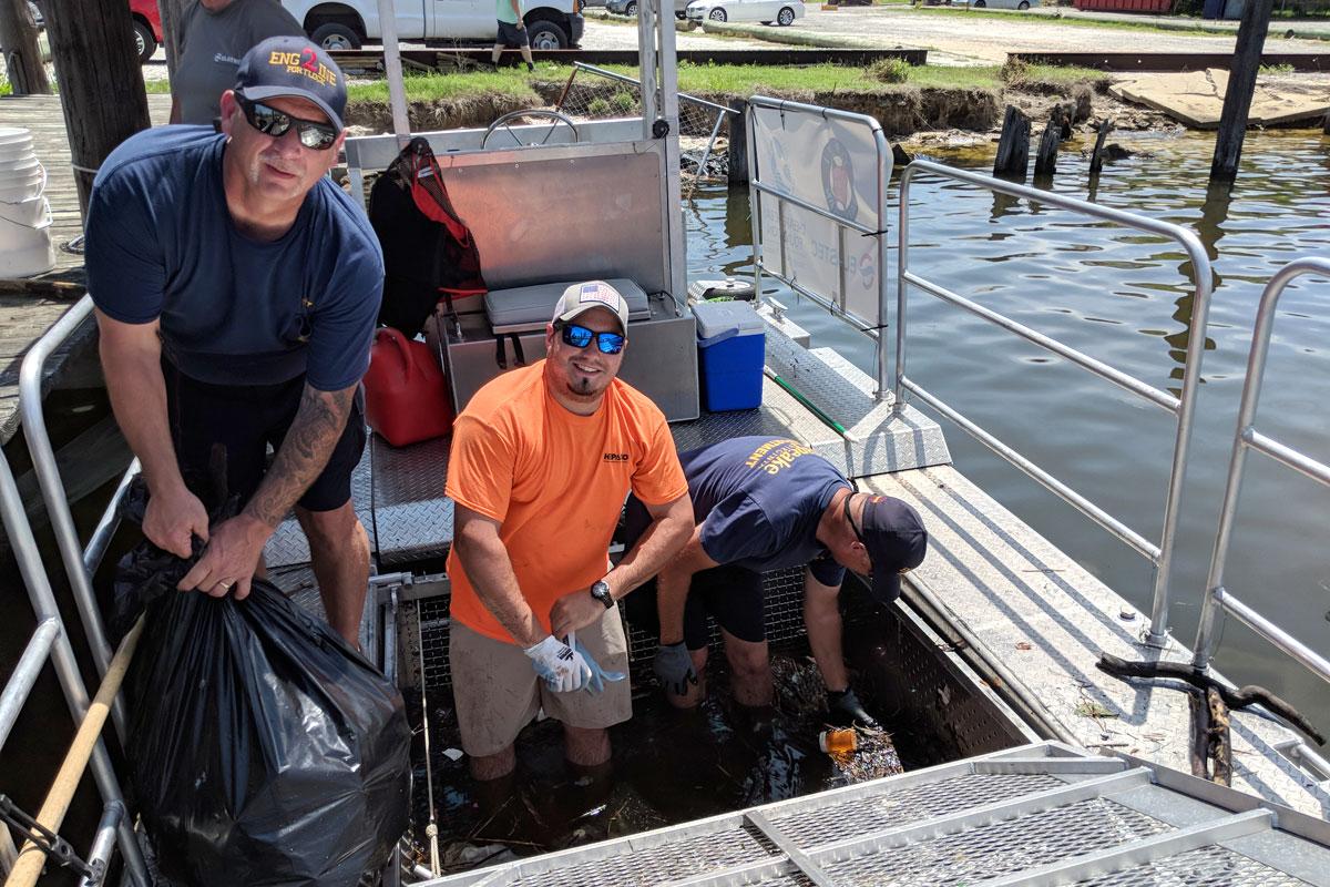 Omni Catamaran Helps With Clean The Bay Day in Virginia