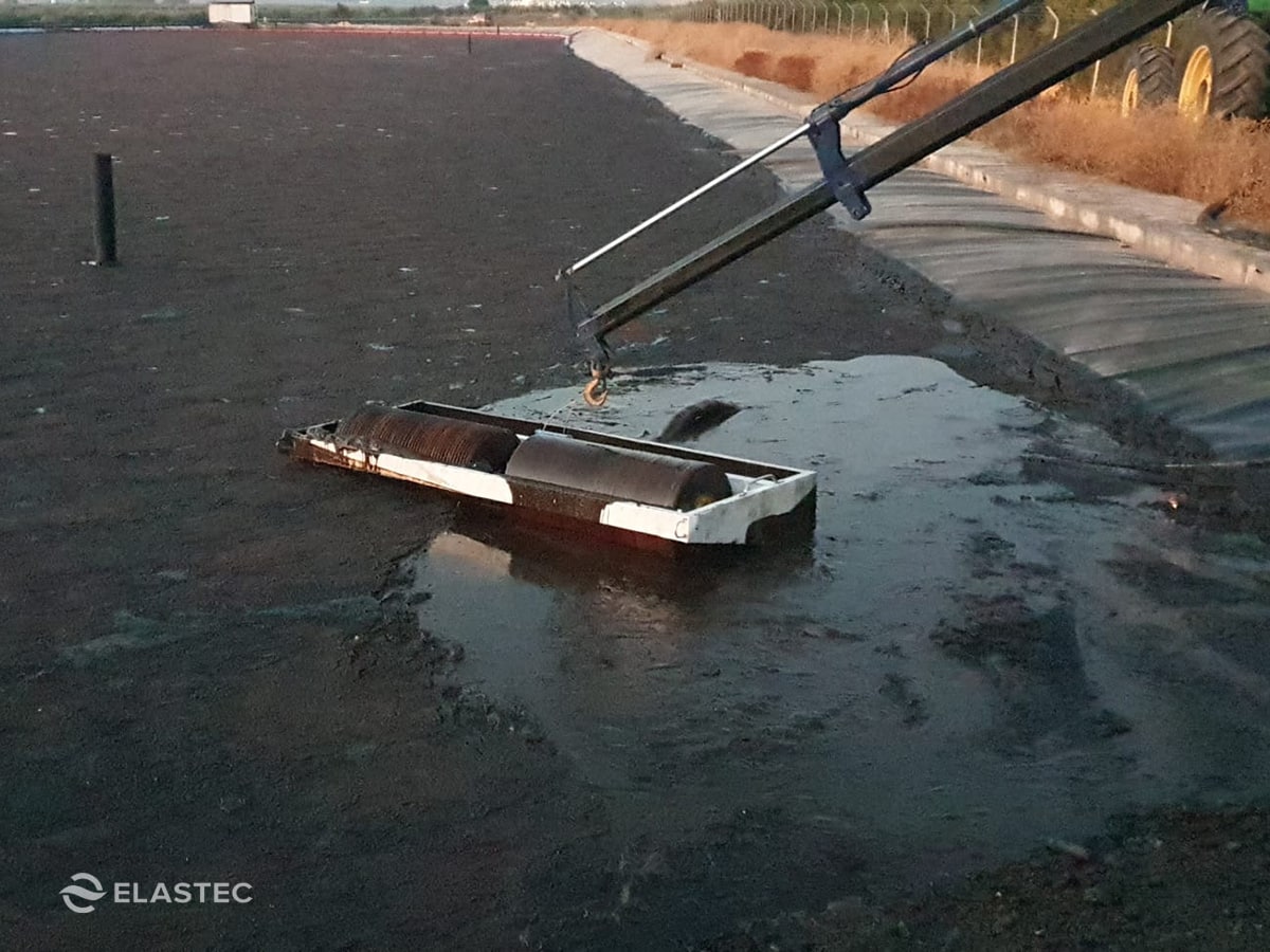 Elastec Drum Oil Skimmers for Olive Oil Waste Pits